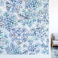 Blue Snowflake Christmas Privacy Window Film, Decorative Stained Glass ...