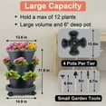 Stackable Planters 3 Tier Vertical Garden Planters Strawberry, Herb ...