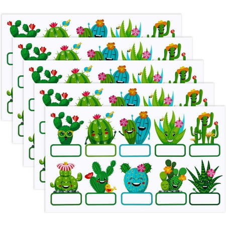 50 Cactus Name Tags Cactus Cutouts 10 Styles Nameplate for Classroom ...