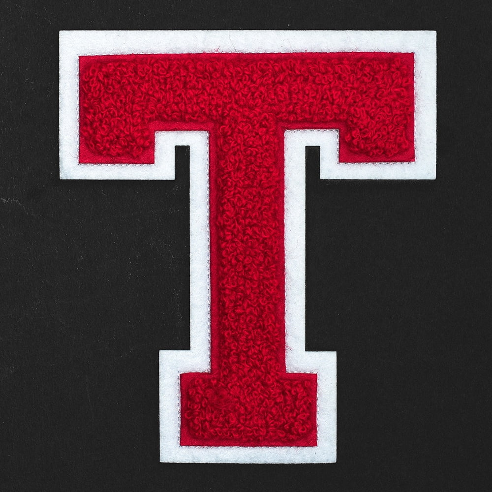 Chenille Stitch Varsity Iron-On Patch by pc, 4-1/2", Red/White, TR ...