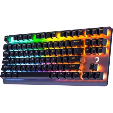 onn. Gaming Mechanical Keyboard with Blue Switches, Adjustable 16.8M ...