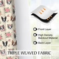 Boston Terrier and Roses Cream Pattern Blackout Curtains,Triple Weaved ...