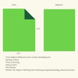 100 Pack Heavy Colored Paper Cardstock Front Back Different Color Codes ...
