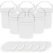 5-Gallon White Bucket Pail with Lid, Food Grade, Heavy-Duty, Easy Carry ...