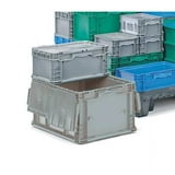 Orbis Attached Lid Container,Gray,Solid,HDPE NSOA2415-7 GRAY - Walmart.com