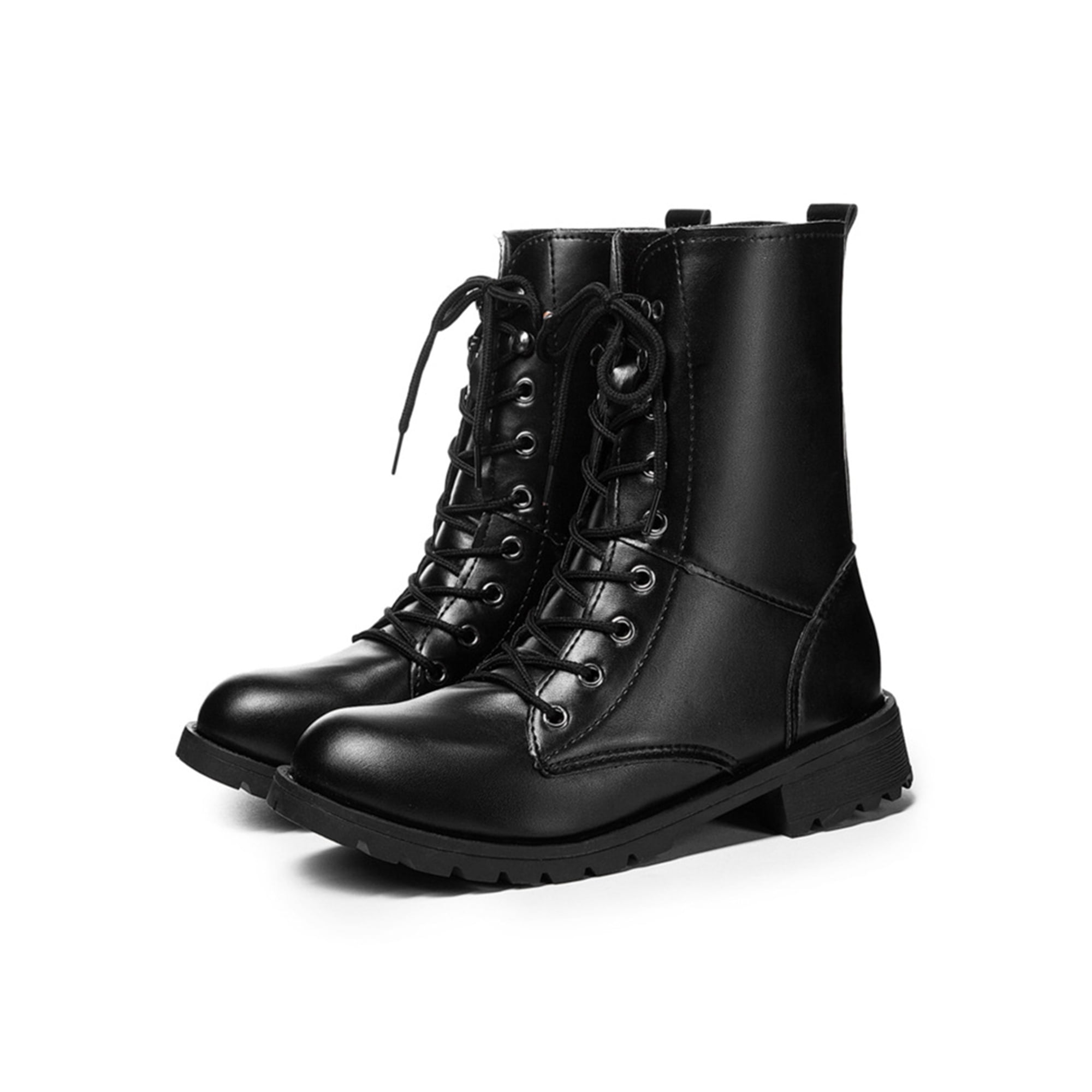 Click here for Bellella Ladies Combat Boot Mid Calf Winter Boots... prices