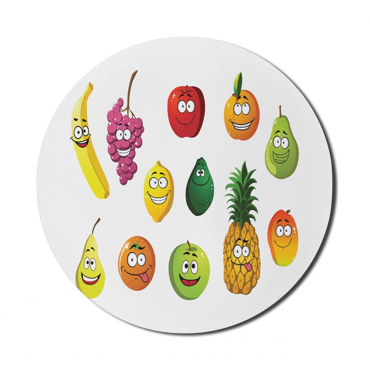 Fruit Mouse Pad for Computers, Colorful Smiling Happy Food Orange ...