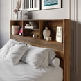 Home Design Pomona Queen Freestanding Bookcase Headboard with Storage ...