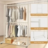 Clothes Rack, 2 Tier Heavy Duty Garment Rack with Storage Shelf, 40"L x ...