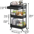 MONVANE 3-Tier Rolling Utility Cart with Drawer, Multifunctional ...