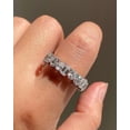 2Ct Round Cut Simulated Diamond Women's Stunning Band Ring In 14K ...