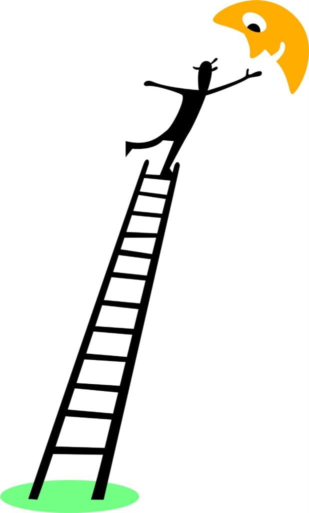 Design With Vinyl Artwork workplace Climbing the Ladder To The Top Wall ...