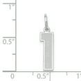 14K White Gold Medium Satin Number 1 Charm Pendant - Walmart.com