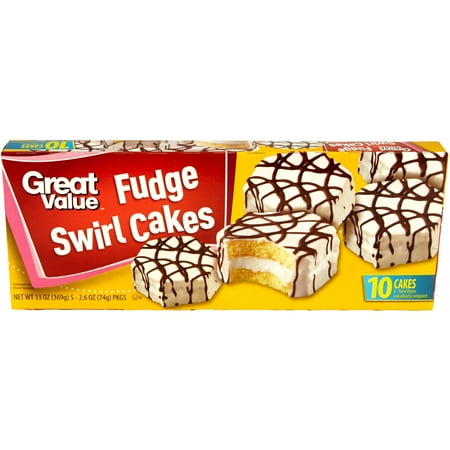 Great Value Fudge Swirl Snack Cakes, 5pk - Walmart.com