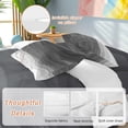 Black Grey White Gradient Stripes California King Size Bed Set,Modern ...