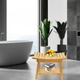 Bamboo Shower Bench Waterproof Shower Seat 2-Tier Bamboo Bench for ...