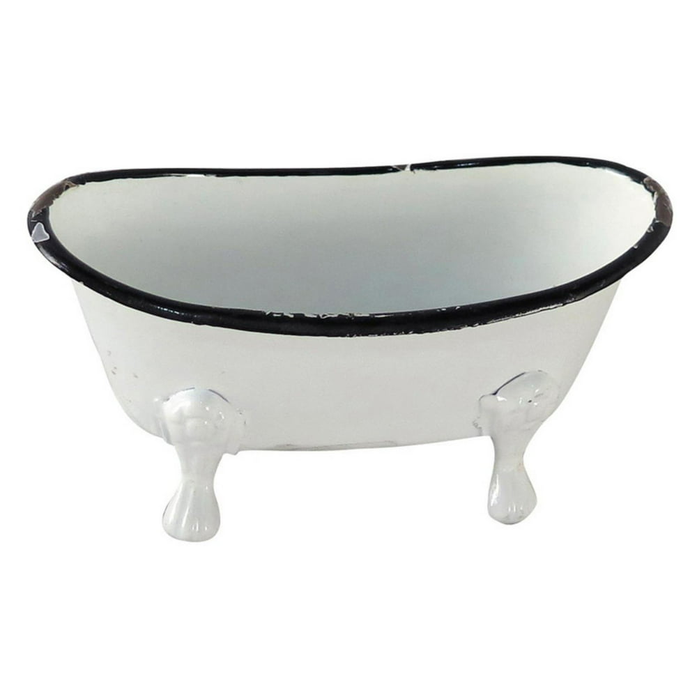 Foreside Home And Garden Mini Enamel Bathtub Soap Dish