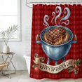 60x72 Inch Shower Curtains for Bathroom, Red Father's Day Fabric Bath ...
