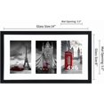 8x14 Collage Picture Frame with Three Openings for Displaying 4x6 ...