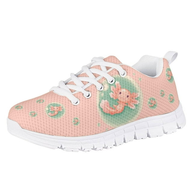Pzuqiu Cartoon Axolotl Shoes for Girls Cute Kids Tennis Shoes Size 12 ...