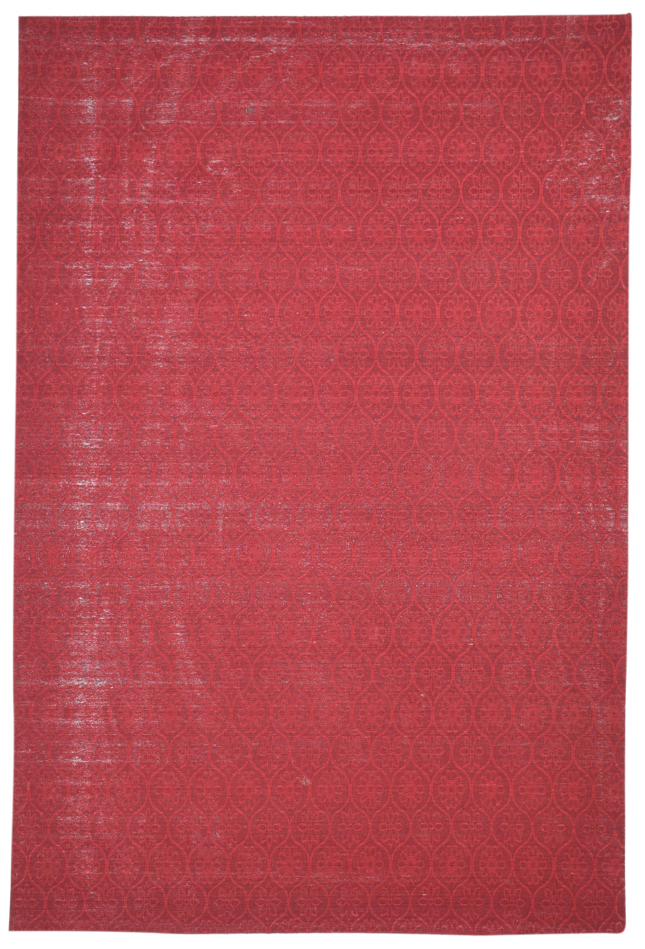 Red Wool / Silk Rug 5' X 7' Modern Jacquard Loom French Floral Room ...