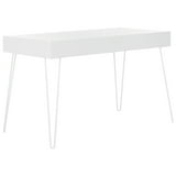 SAFAVIEH Cade Mid-Century Retro Two Drawer Desk, White - Walmart.com