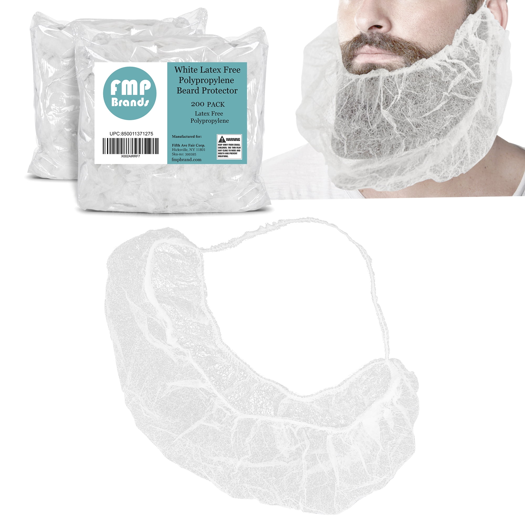 [200 Pack] White Beard Net - Disposable Mustache Protector for Men ...
