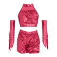 Big Girls Outfits Set Dance Stage Performance Outfit Glitter Jazz Latin ...