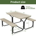 Dextrus 4.5 ft Outdoor Picnic Table Set with Weatherproof Resin ...