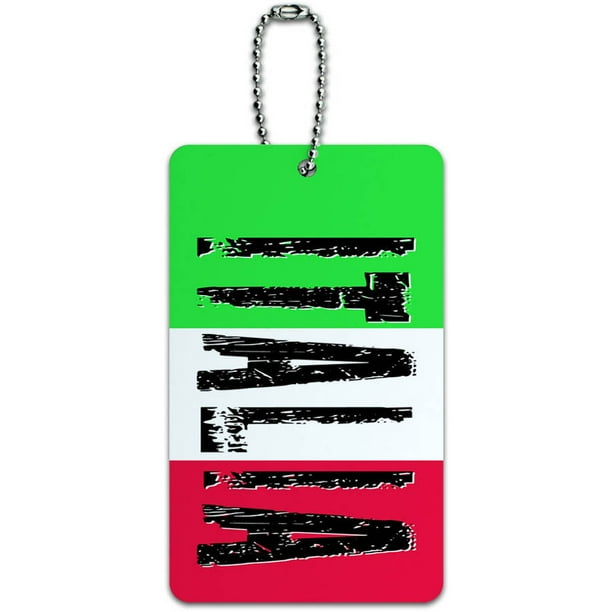 Italia Italy Italian Flag ID Tag Luggage Card for Suitcase or Carry-On ...