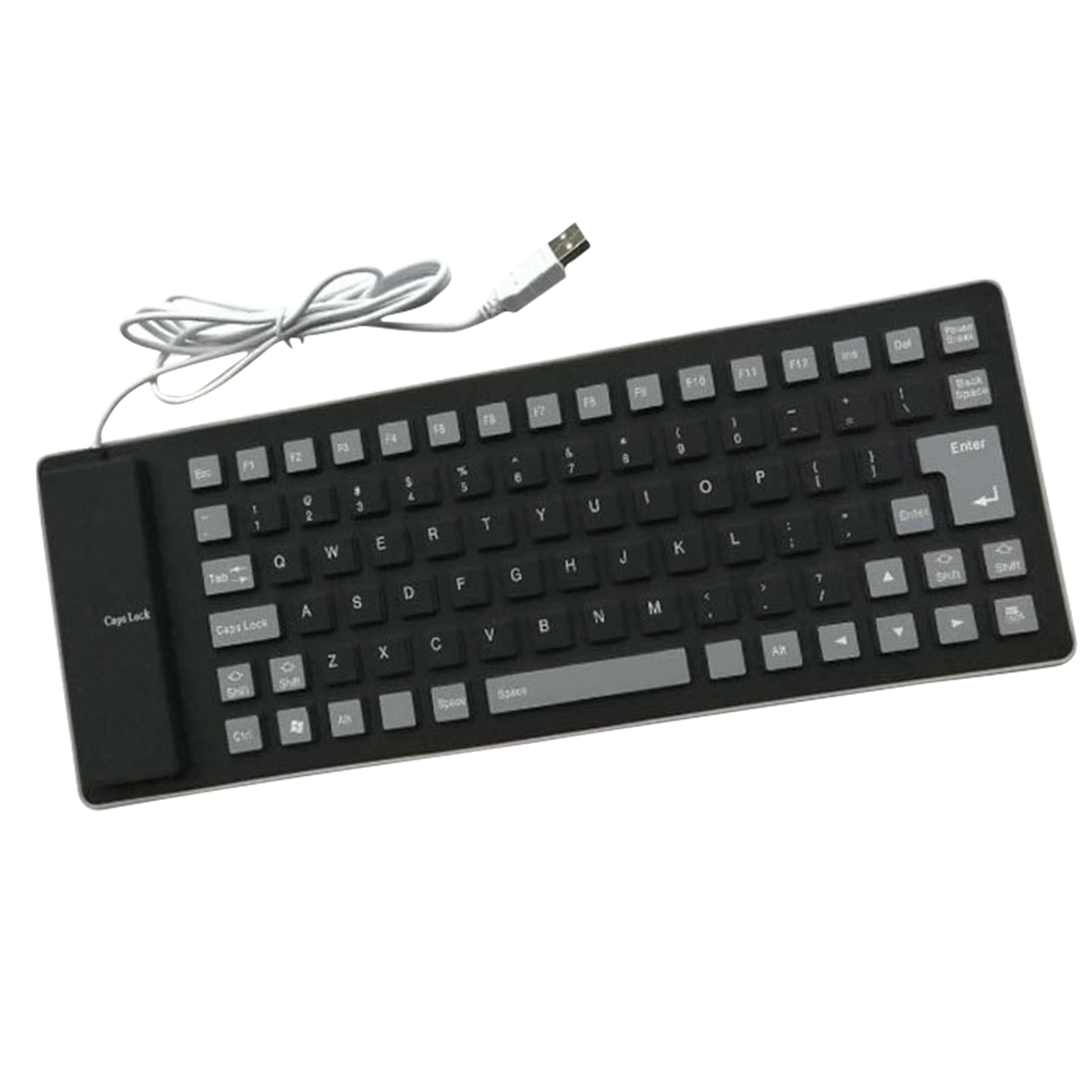Portable Silent Foldable Silicone Keyboard USB Wired Flexible Soft ...