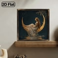 1pc Vintage Bohemian Moon Goddess Wall Art, 8x8in. Charming Lunar Girl ...