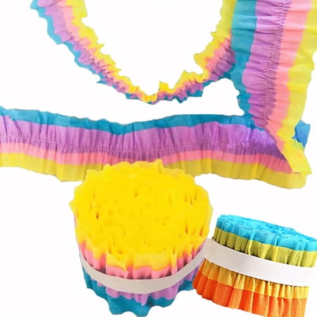 Crepe Paper Rolls Crafts, 2 Rolls of Crepe Tapes,Colourful Crepe Paper ...
