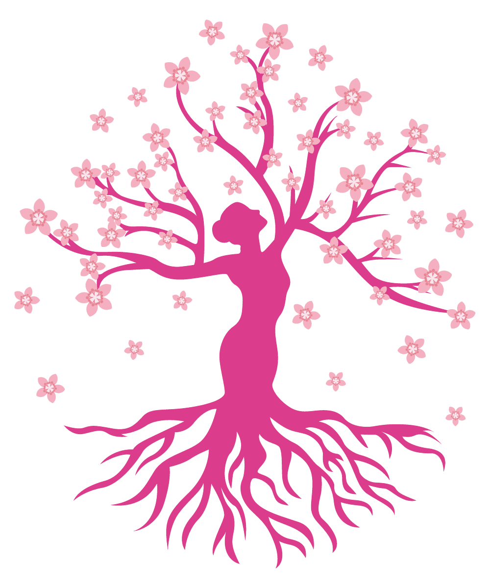 Flowering Tree Shaped Like Female Human Body Silhouette Home Wall DÃ ...