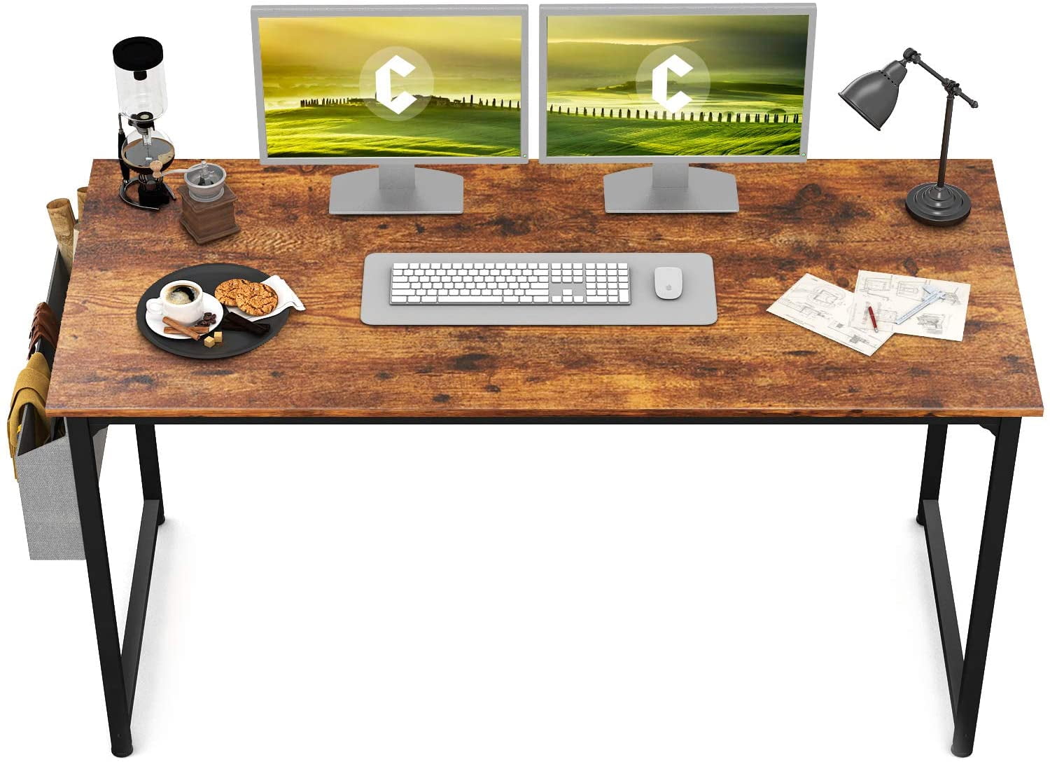 CubiCubi Computer Desk with Particle Board, Home Office Desk, Black ...