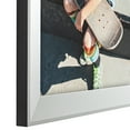 ArtToFrames 17" x 37" Metro Ice Silver Black Picture Frame, 17x37 inch ...