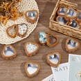 20pcs 2oz Heart Shaped Metal Tins with Clear Window Lids Flower Design ...
