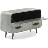 Aluminum 2 Drawer Aviator Chest Accent Storage Cabinet for Bedroom ...