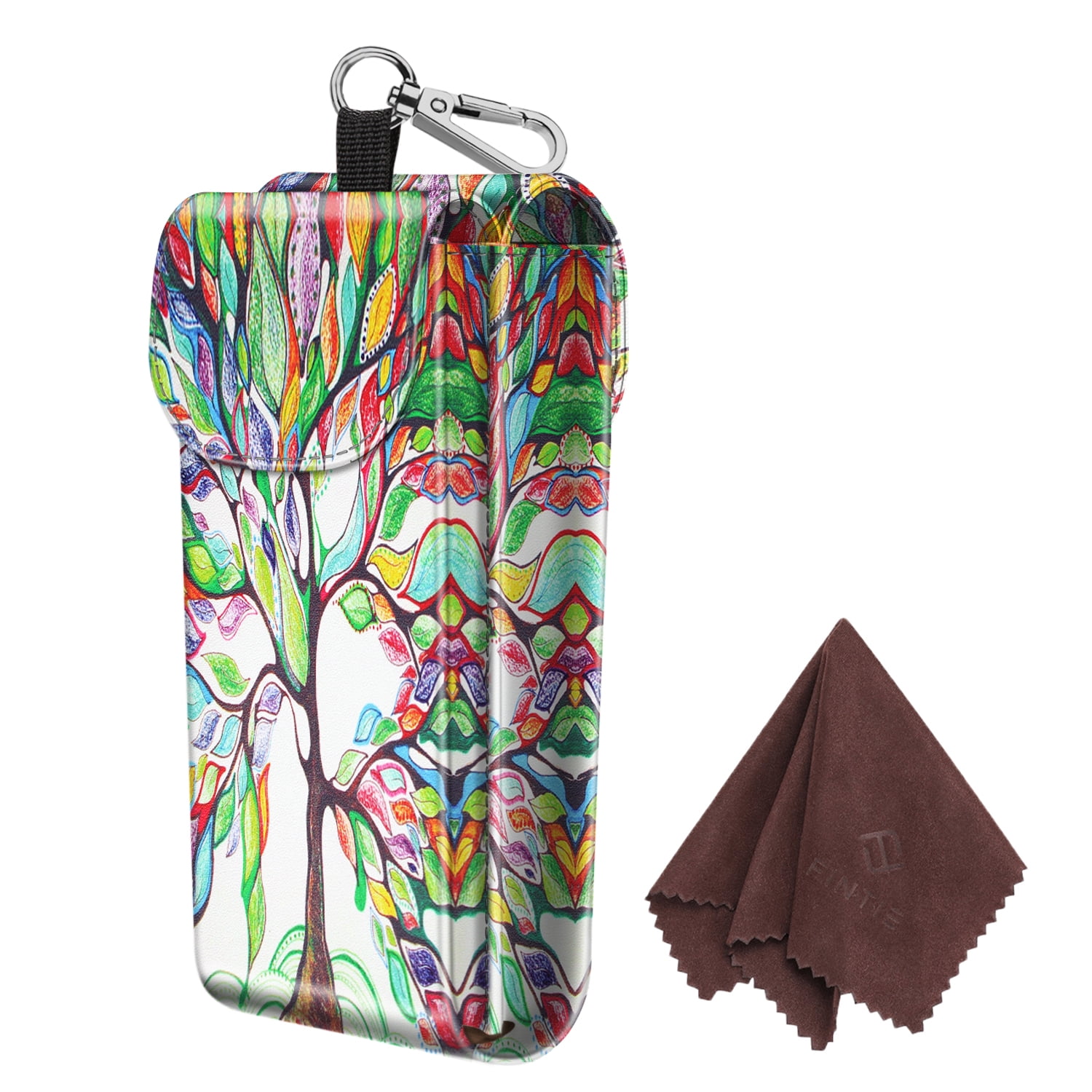 Fintie Double Eyeglasses Case, PU Leather Portable Sunglasses Pouch ...