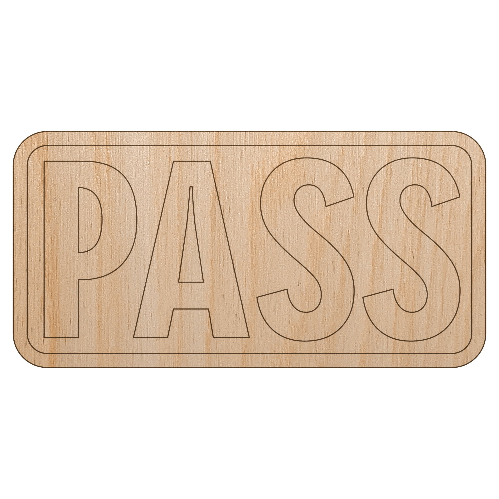 Test Result Pass Wood Shape Unfinished Piece Cutout Craft DIY Projects ...