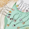 16Pcs Alloy Enamel Mobile Straps Cartoon Animals Mixed Color 93~95mm ...