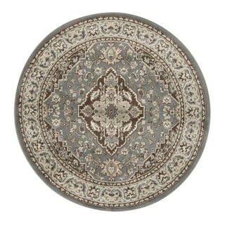 Well Woven Sultan Sarouk Grey Oriental 8 Round (7'10" Round) Area Rug ...