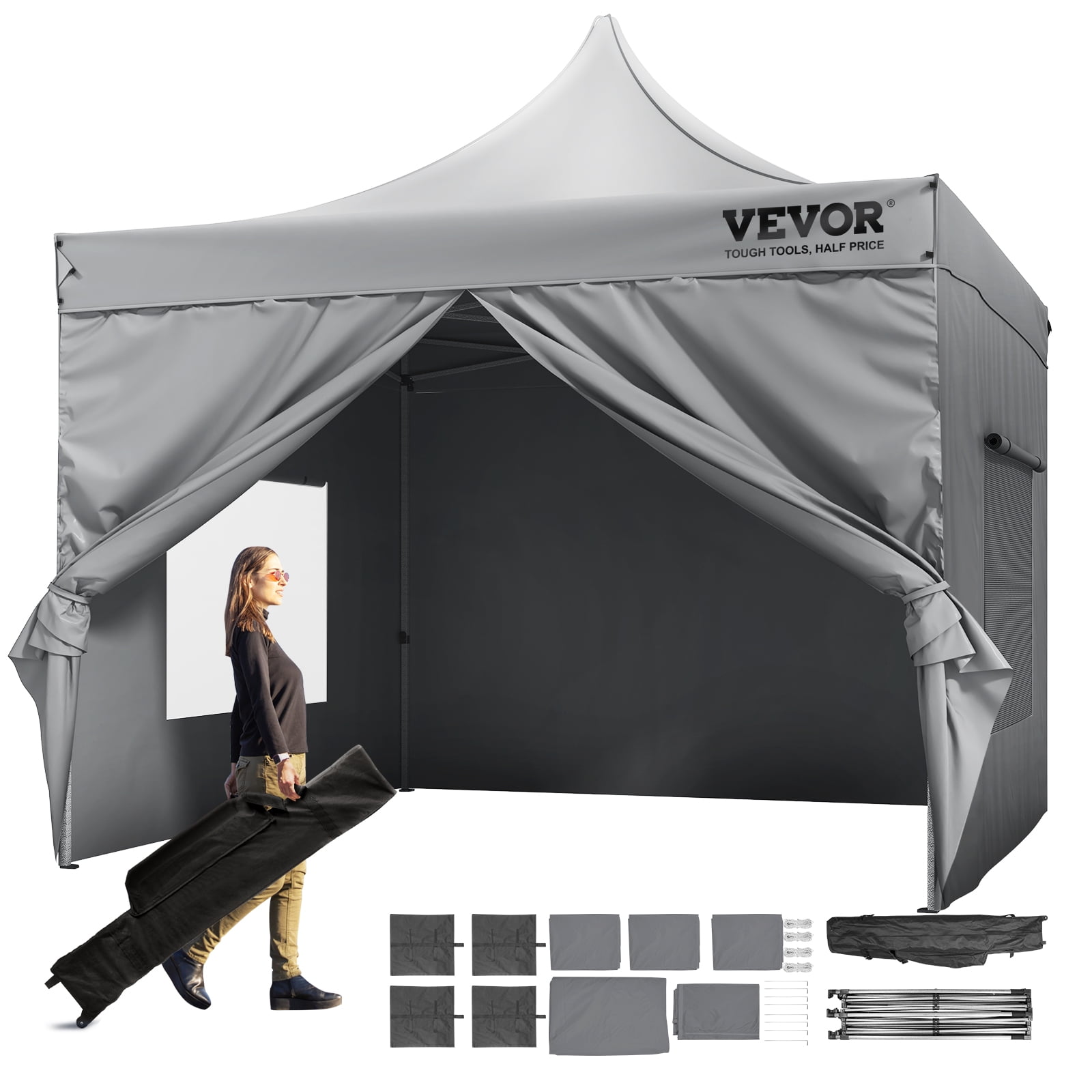 Click here for Vevor 10x10 Ft Pop Up Canopy With Removable Sidewa... prices