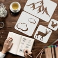 1Set Plastic Drawing Painting Stencils Templates Square Mixed Patterns ...