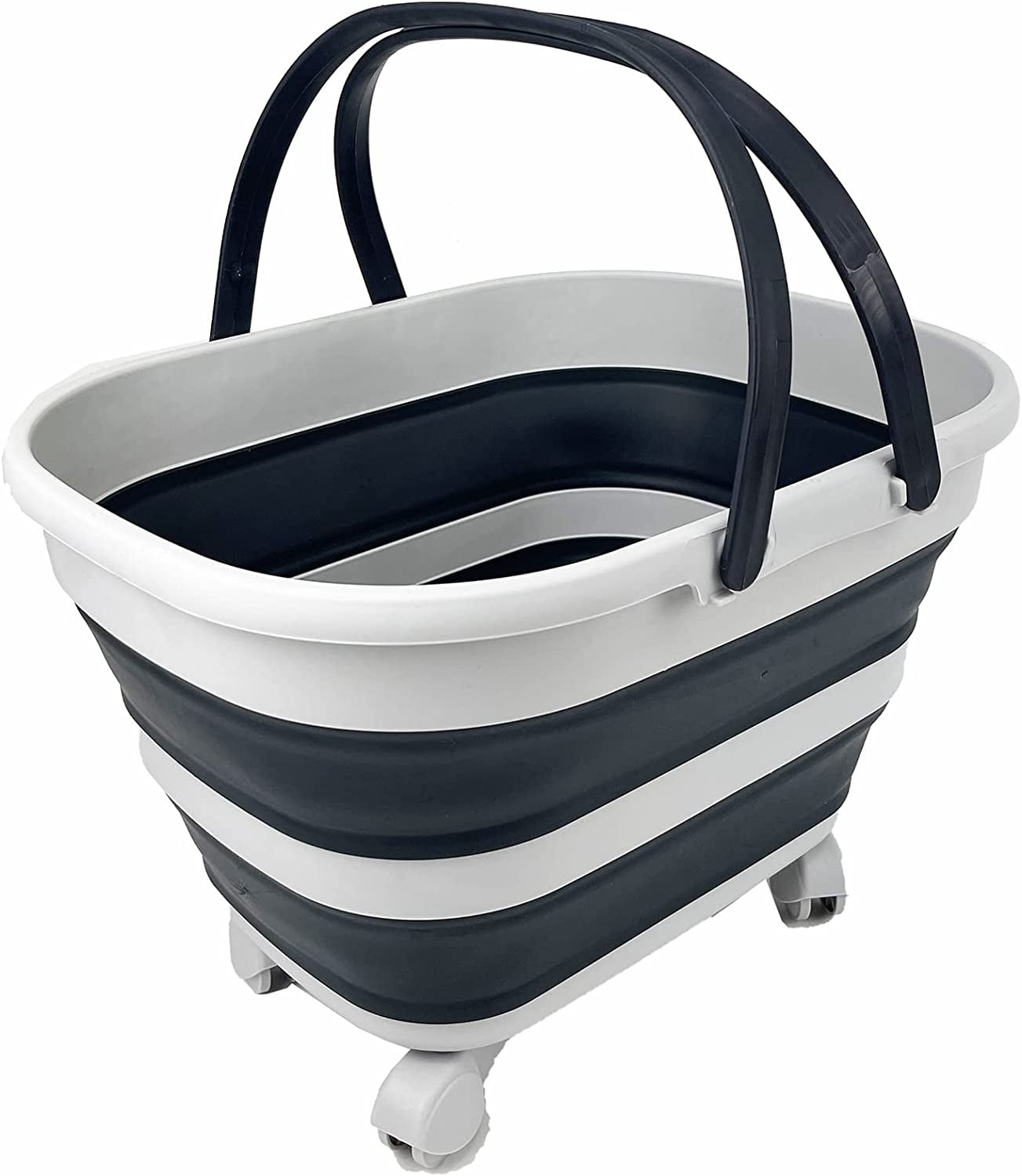 SAMMART 17L(4.5 Gallon) Collapsible Basket with Handle-Portable Outdoor ...