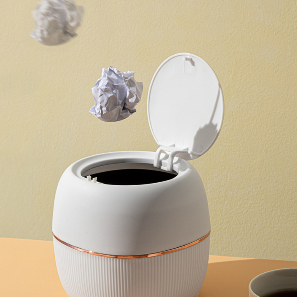 Household Desk Garbage Can Mini Desk Lidded Waste Baskets for Car ...