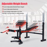 Goplus Adjustable Olympic Weight Bench with Preacher Curl for Home Gym ...