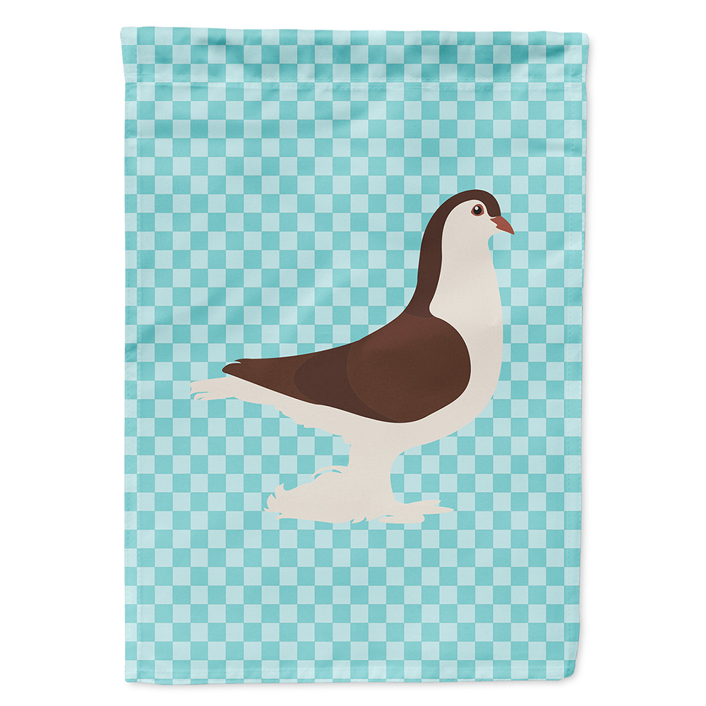 Large Pigeon Blue Check Garden Flag - Walmart.com