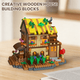 Mini Wooden Cabins Micro Building Blocks Set, Mountain Treehouse DIY ...
