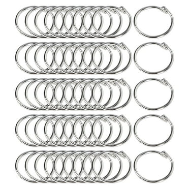 6 Pcs Loose Leaf Binder Rings 2 Inches, Metal Home Office Book Rings ...